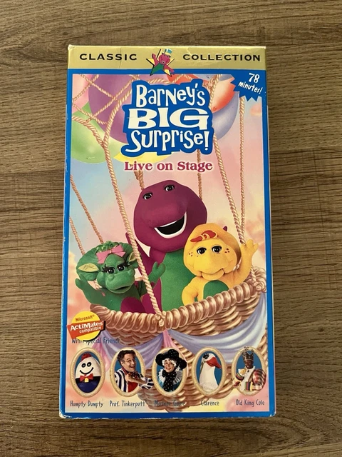 BARNEY & FRIENDS Big Surprise Live On Stage VHS 1998 Classic RARE ...