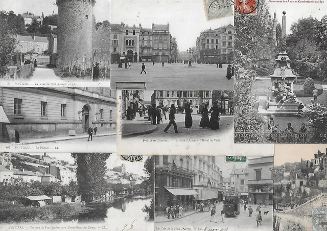 LOT DE 15 cartes postales anciennes de POITIERS , 'département 86, 55 ...