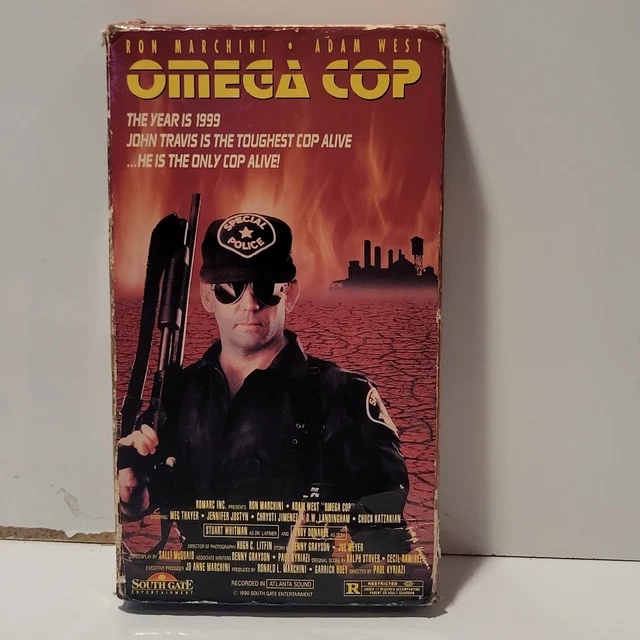 OMEGA COP VHS Video Tape South Gate release cult sci-fi sleaze B-movie ...