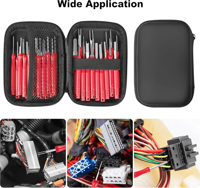 41PCS ELECTRICAL WIRE Kit Pin Ejector Extractor Auto Terminal Removal ...