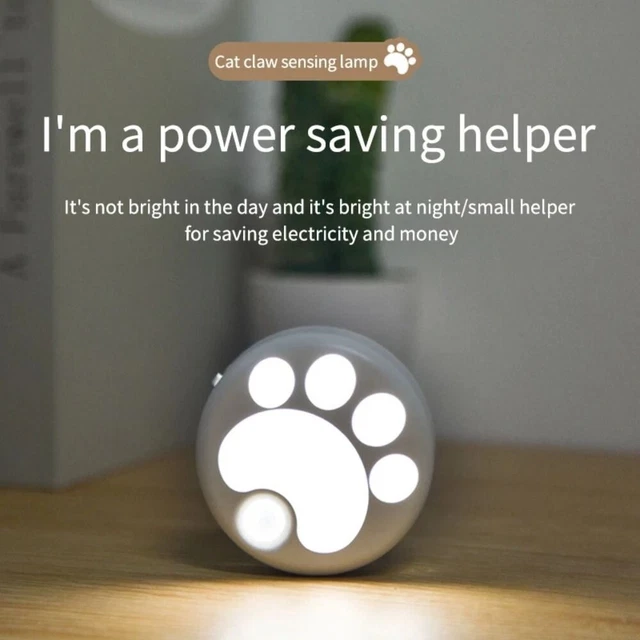 MOTION SENSOR CAT Paw Night Lamp Human Body Induction Lamp Home £6.01 ...