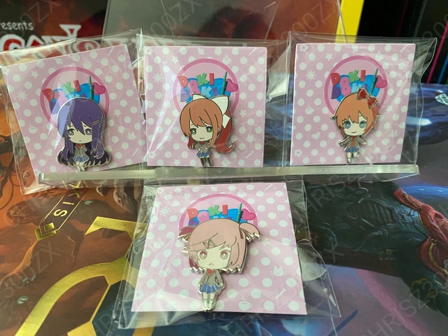 Doki Doki Literature Club Yuri Sayori Monika Natsuki Pin Set X4