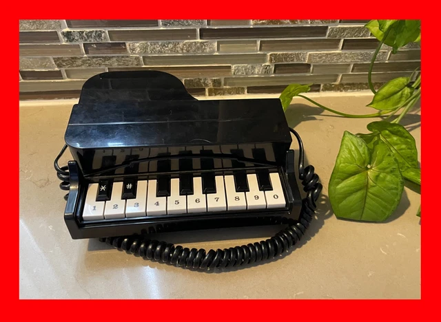 VINTAGE GRAND PIANO Push Button Piano Keys Phone Touch Tone Nostalgia £ ...