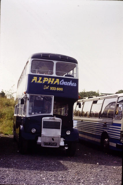 35MM ORIGINAL COLOUR Bus Slide Alpha Coaches ex Ramsbottom Leyland PD3 ...