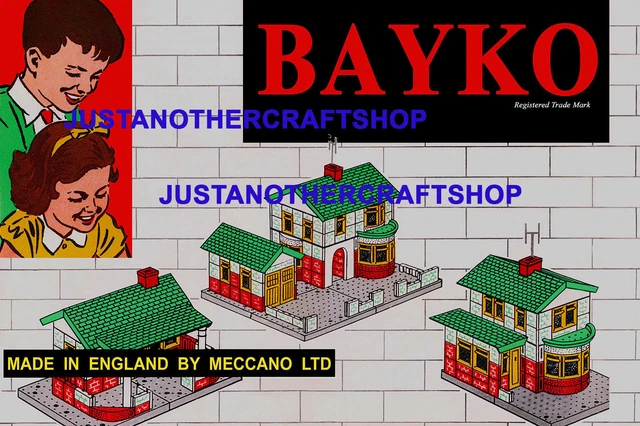BAYKO BUILDING SET 1961 Vintage A3 Size Poster Advert Leaflet Shop ...