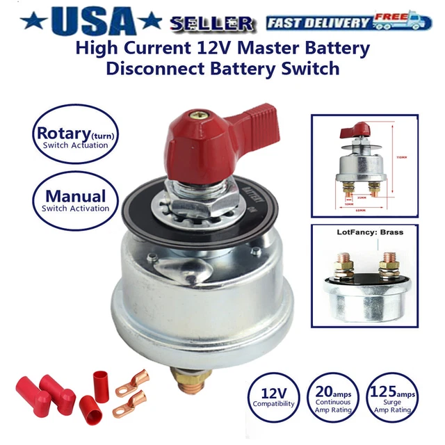 HEAVY DUTY MASTER Battery Quick Disconnect Power Cut Shut Off Switch ...