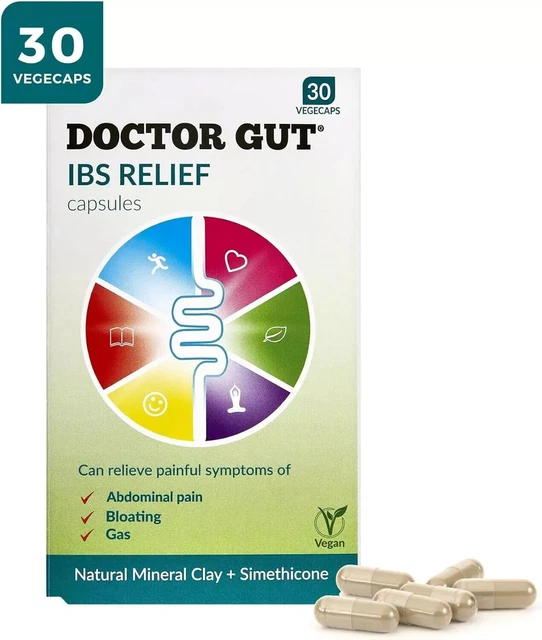 DR GUT DOCTOR Gut IBS Relief Abdominal Pain Gas Bloating X 30 Capsules ...