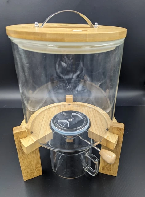 15 LBS/8 LITER Rice Dispenser With Stand and Measuring Cup Glass $69.99 ...