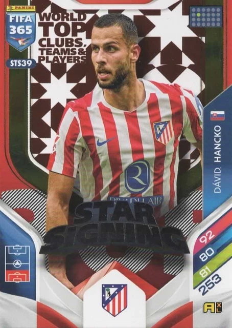 PANINI FIFA 365 2026 STS39 Star Signing David Hancko Atlético de Madrid ...