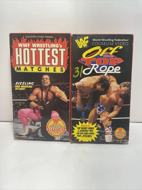 WWF HOTTEST MATCHES And Wwf Off The Top Rope VHS Combo Tested £13.69 ...