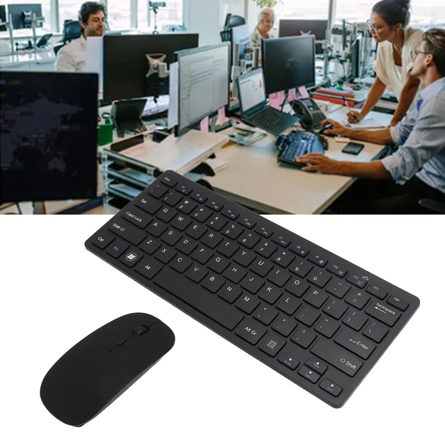 2.4G WIRELESS KEYBOARD Mouse Combo 78 Keys Keyboard USB Receiver Thin ...