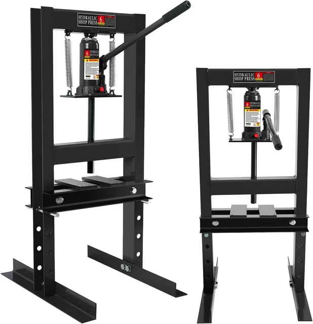 HYDRAULIC SHOP PRESS 6 Ton with Press Plates H-Frame Benchtop Garage ...