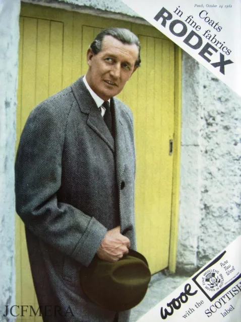 1962 Rodex Coats Scottish Woollens Label Advert 523j Fashion Print Ad
