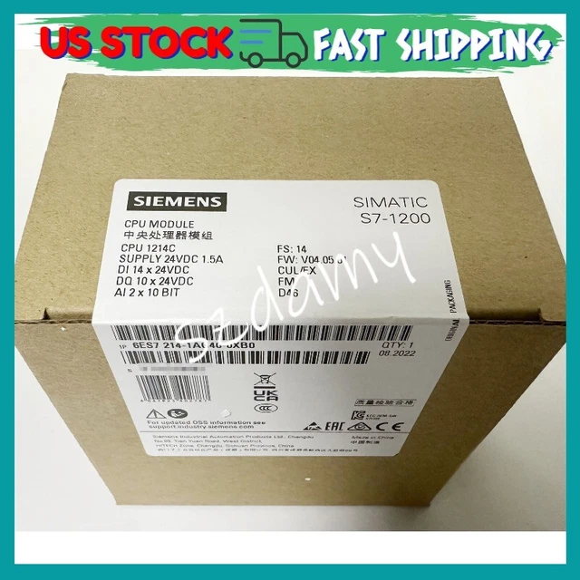 SIEMENS 6ES7214-1AG40-0XB0 SIMATIC S7-1200 6ES7 214-1AG40-0XB0 CPU ...