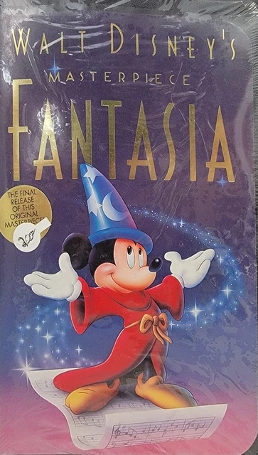 VINTAGE WALT DISNEYS Fantasia Final VHS Release 1991 Black Clamshell ...