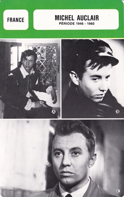 FICHE CINÉMA - Acteurs - MICHEL AUCLAIR (1946-60) EUR 1,00 - PicClick FR