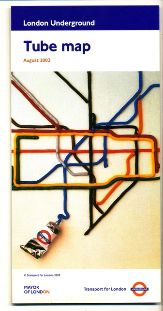 LONDON UNDERGROUND TUBE MAP AUG 2003 Station Index,Transport,Journey ...