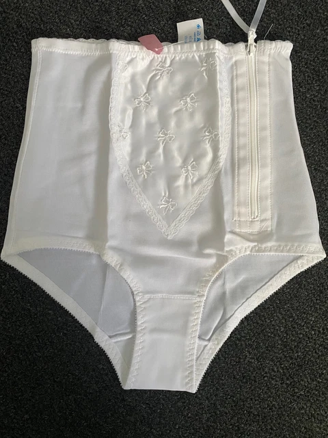 TWILFIT VINTAGE WHITE Panty Girdle Size 27" - 28" Zip Open Pantee ...