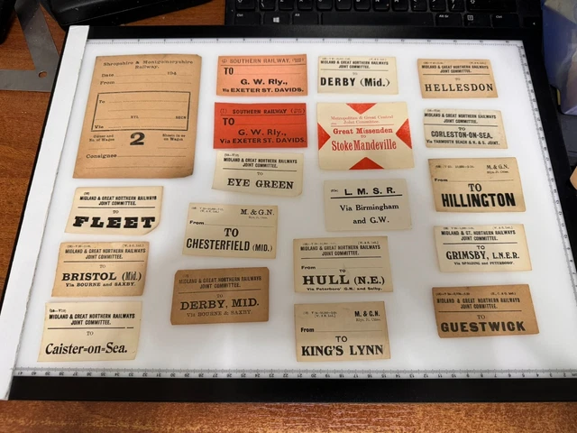 RAILWAY LUGGAGE LABEL GWR LNWR BR LMS SR GER LNER MIXED FREE POISTAGE ...