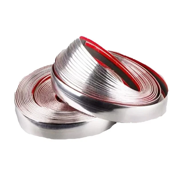 PVC GALVANIZED PLASTIC Chrome Strips Silver Chrome Trim Car Stickers ...