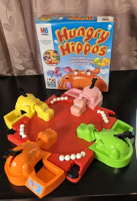 HUNGRY HIPPOS GAME 2006 Edition Marble Munching Game Boxed With Manual ...