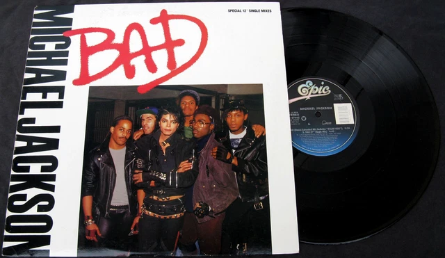MICHAEL JACKSON BAD Disque 33t 12" LP Maxi Single Vinyl Record Disc ...