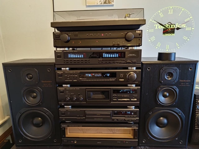 TECHNICS HIFI STACK cd tape turntable pre amp equalizer ge70 bt 140w ...