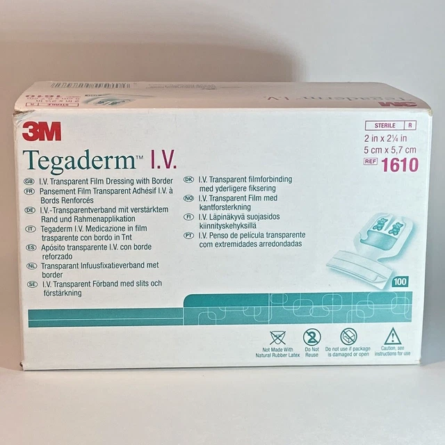 3M TEGADERM IV Transparent Adhesive Film Dressing with Border 2X2.25in ...