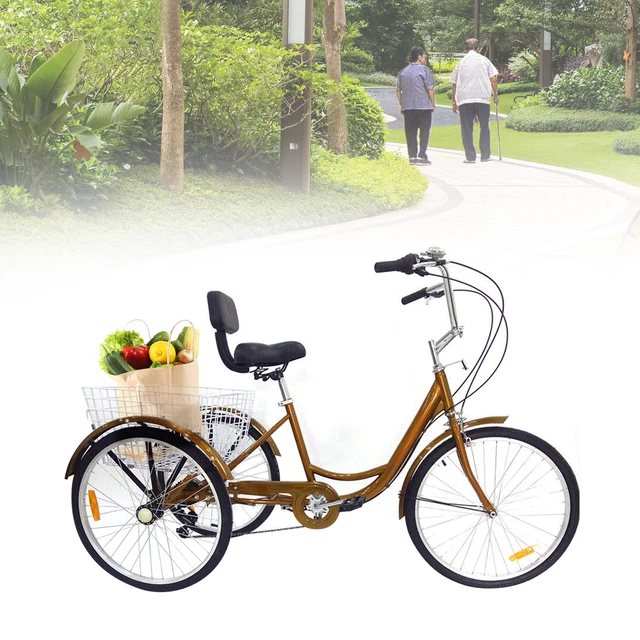 TRICICLO ADULTO 24& 6 Marce Rickshaw Bike 3 Ruote Bicicletta con Carrello EUR 184,00 - PicClick IT