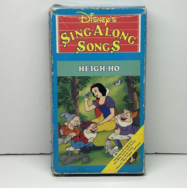 DISNEY SING ALONG Songs "Heigh Ho" VHS 1987 Video Tape 531 Snow White ...
