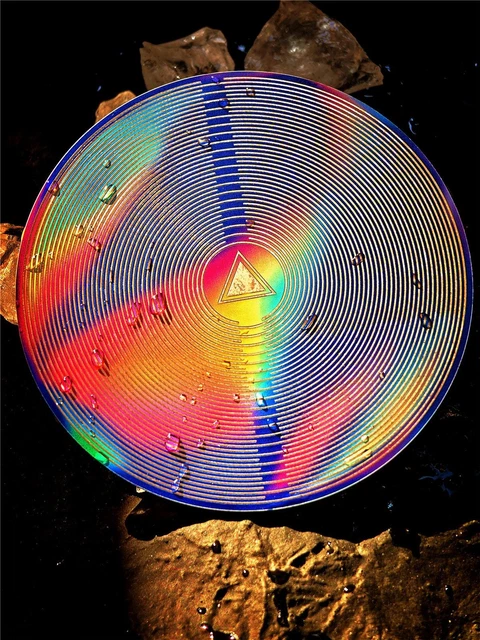 40 COIL RAINBOW Pyramid Energy Disc Dual Sided for Consciousness ...