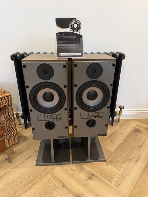 MISSION 737R RENAISSANCE SPEAKERS Vintage Hifi Stand Mount + Original ...