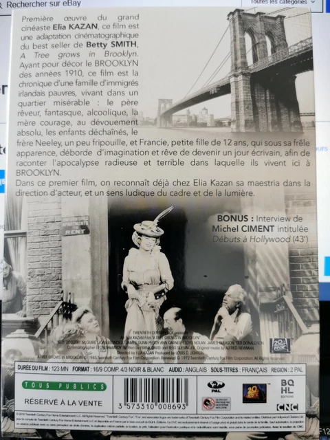 DVD LE LYS De Brooklyn Film D'elia Kazan 1945-2016 Neuf Sous Blister En ...