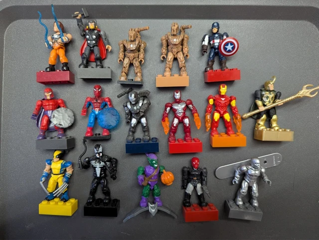 MEGA BLOKS MARVEL minifigures - Ultra Rare Green Goblin Silver Surfer ...