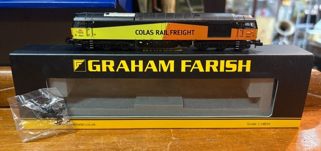 RARE GRAHAM FARISH Class 60 60021 Colas Rail Freight Loco 371-358 N ...