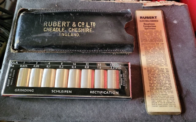 RUBERT & CO 116 Surface Finish Comparator Plates, Cylindrical Grinding ...