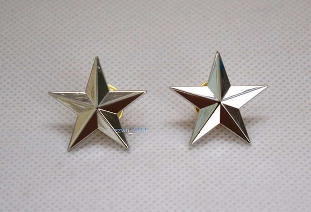 US ARMY ONE Star Brigadier General Rank Insignia Badges Silver £9.35 ...