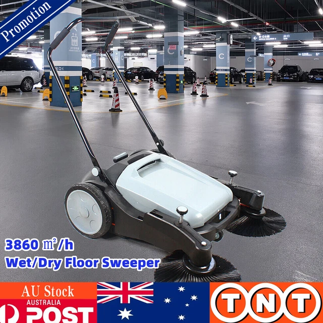 WET/DRY WALK-BEHIND SWEEPER Industrial Road Floor Cleaning Machine 55 L ...