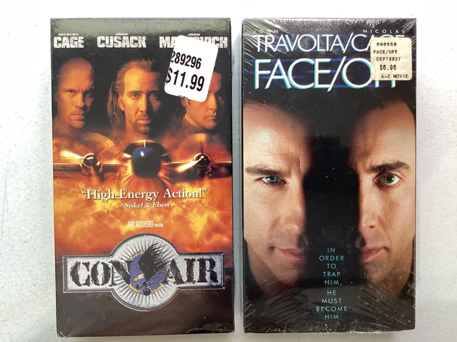 CON AIR FACE/OFF VHS Sealed Watermarked Security Tape John Travolta ...
