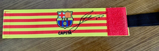 LEO MESSI BRACELET Band FC BARCELONA Autograph Autografo Signed Barça ...