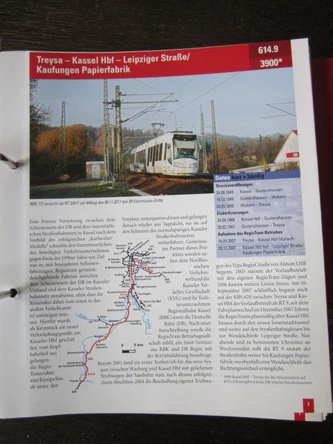 DAS GROSSE ARCHIV Eisenbahnstrecken: 614.9 Treysa Kassel Hbf Kaufungen ...