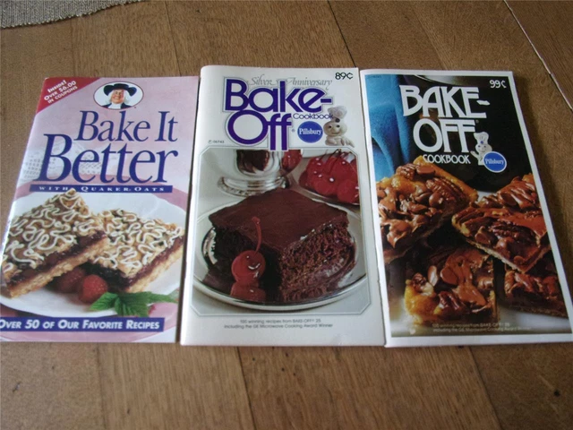 3 COOK BOOKS - Pillsbury Bake Off 1970s & Quaker Oats Bake It Better ...