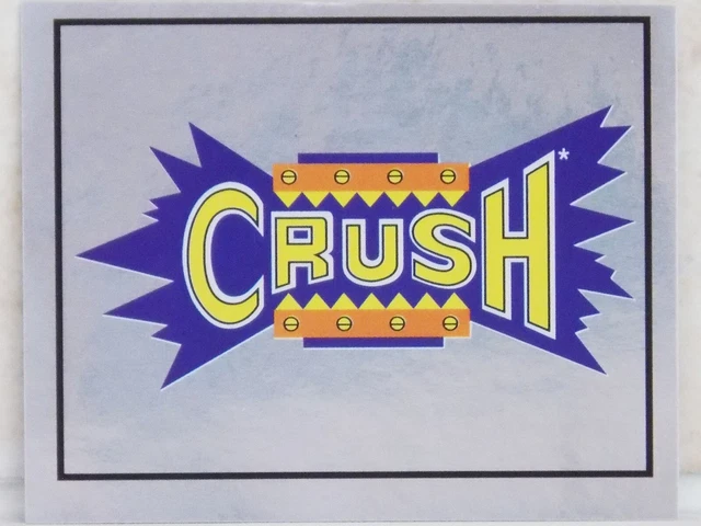 WWF CRUSH LOGO Foil Merlin 1994 Sticker 204 Wrestling Wwe Album 1993 ...
