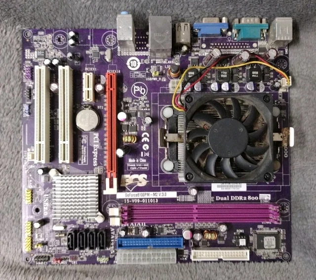 ECS GEFORCE6100PM-M2 MOTHERBOARD Socket AM2 System Board £20.00 ...