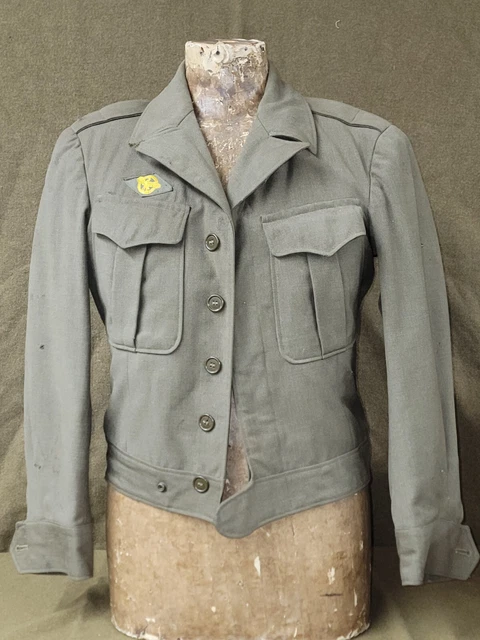 WWII US ARMY Ike Jacket with Ruptured Duck Size 36S £22.12 - PicClick UK