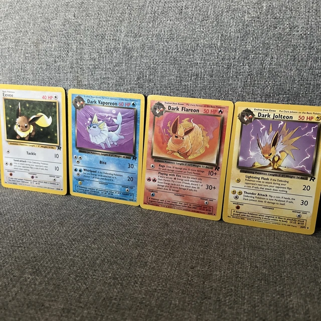 EEVEELUTIONS TEAM ROCKET Bundle 4x - Pokemon TCG WOTC - Eevee Vaporeon ...