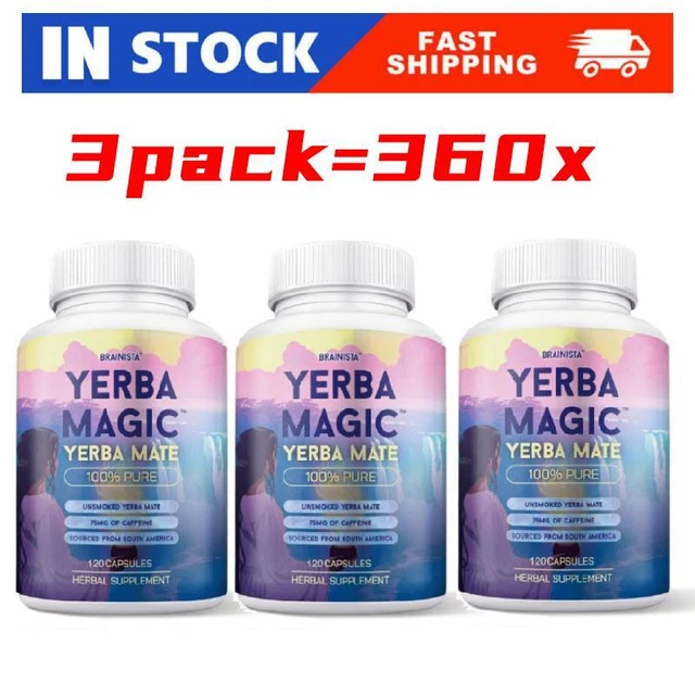 YERBA MAGIC YERBA Mate Capsules - Clean Energy, Brain Fog Buster And ...