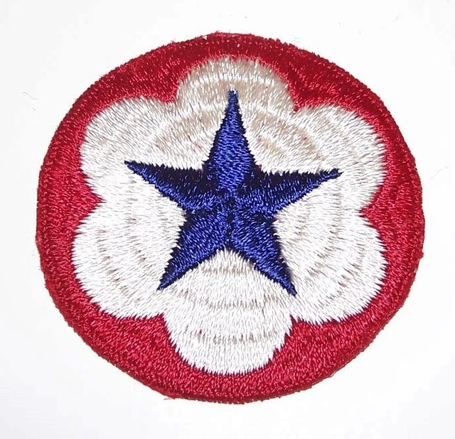 ORIGINAL CUT-EDGE WW2 Army Service Forces Circular Weave Od Border ...