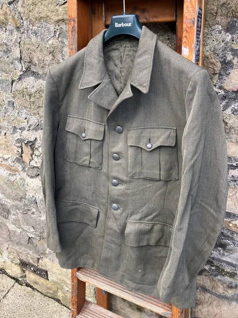 GENUINE VINTAGE 1940S WW2 Swedish Navy/Submariner Military Tunic Grey ...