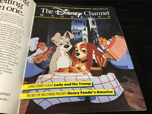 DISNEY CHANNEL MAGAZINE April 24-June 4, 1988 Lady & The Tramp Mail ...